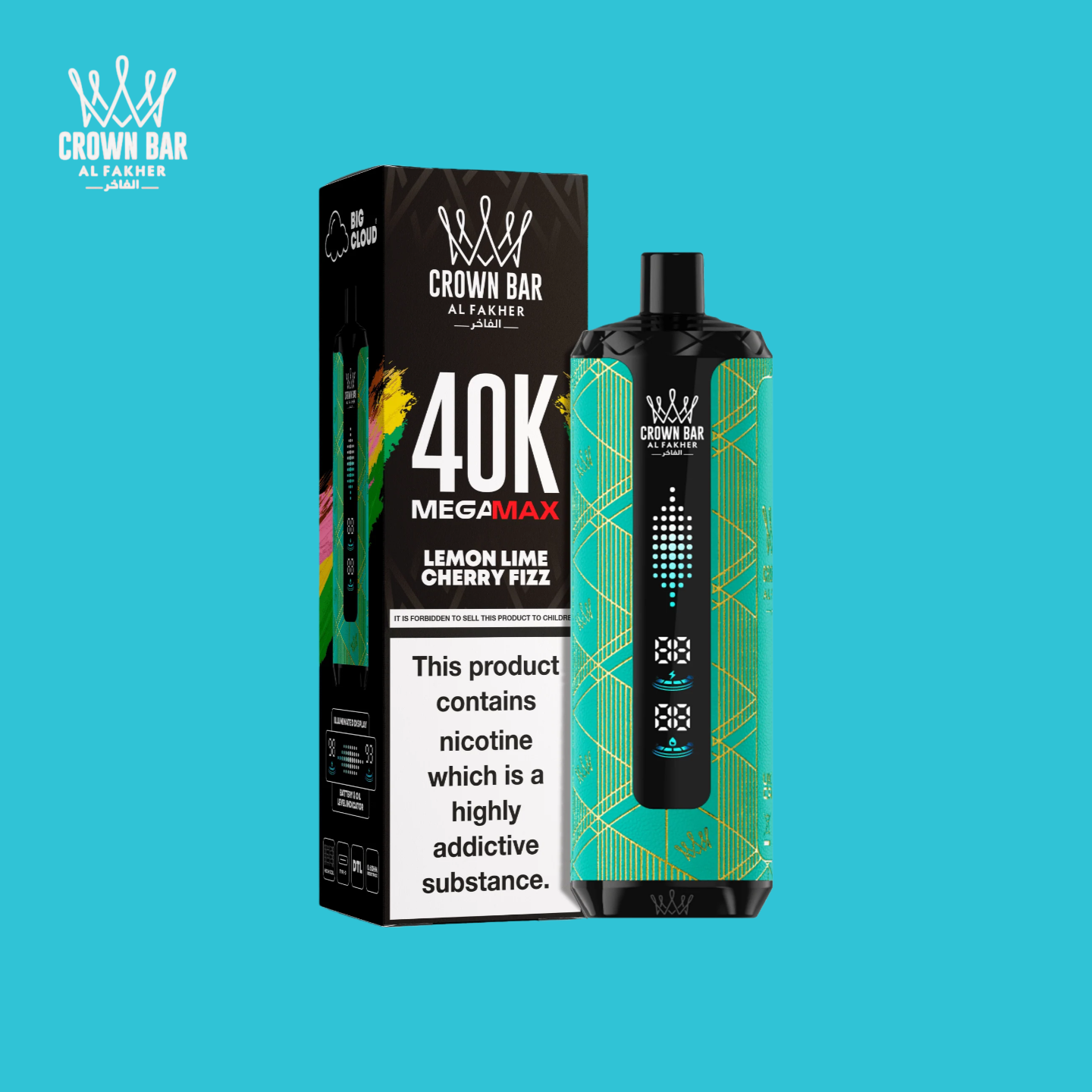 Al Fakher Mega Max 40K Puffs Lemon Lime Cherry Fizz – Vapes Shop